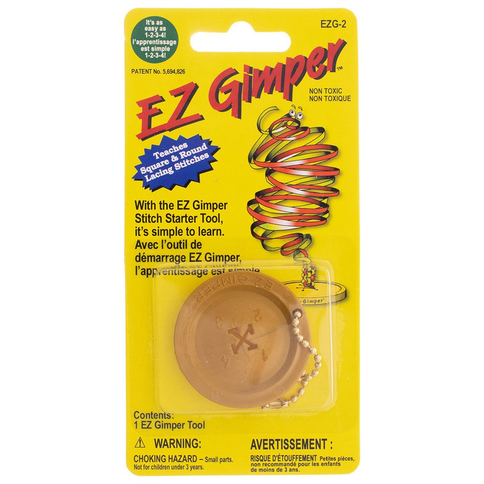 Craft County EZ Gimper Stitch Starter Tool for Rexlace Lacing with Key ...