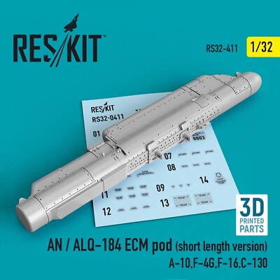 1/32 Reskit RS32-0411 AN / ALQ-184 ECM pod (short length version) (A-10 ...