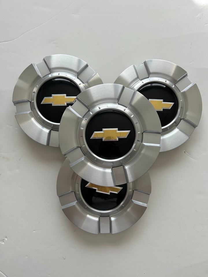 1pc Chevrolet Chrome Black Wheel Center Cap 5 Spoke Chevy Silverado ...