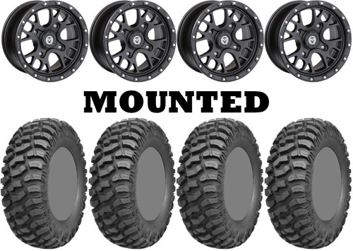 Kit 4 AMS M1 Evil Tires 30x10-15 on Moose 545X Black Wheels TER | eBay