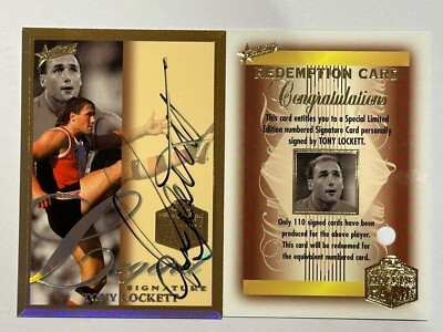2018 Select AFL Hall Of Fame Legend Signature LGS18 Tony Lockett 060/ ...