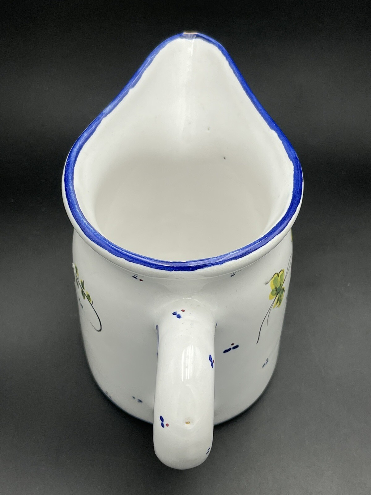 Italian Pottery Hand Painted Small Pitcher Creamer Blueberries on ...