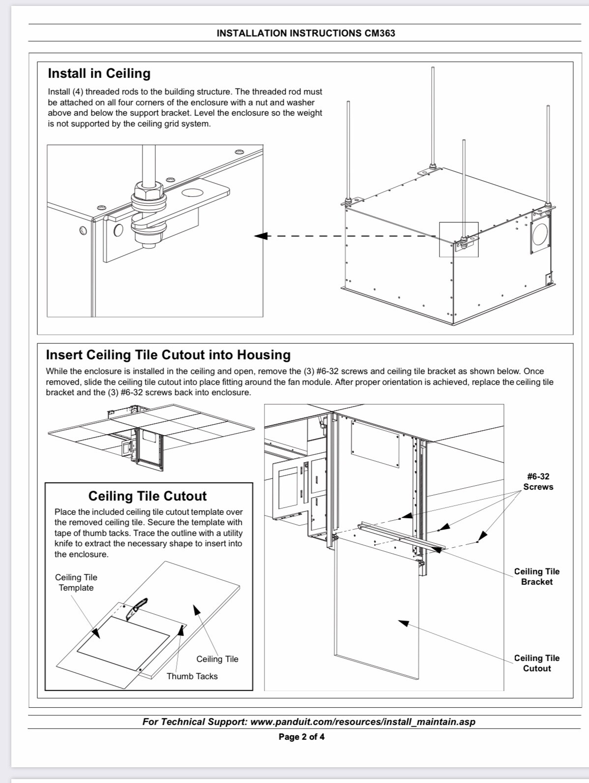 Panduit PZICE in-Ceiling Enclosure | eBay