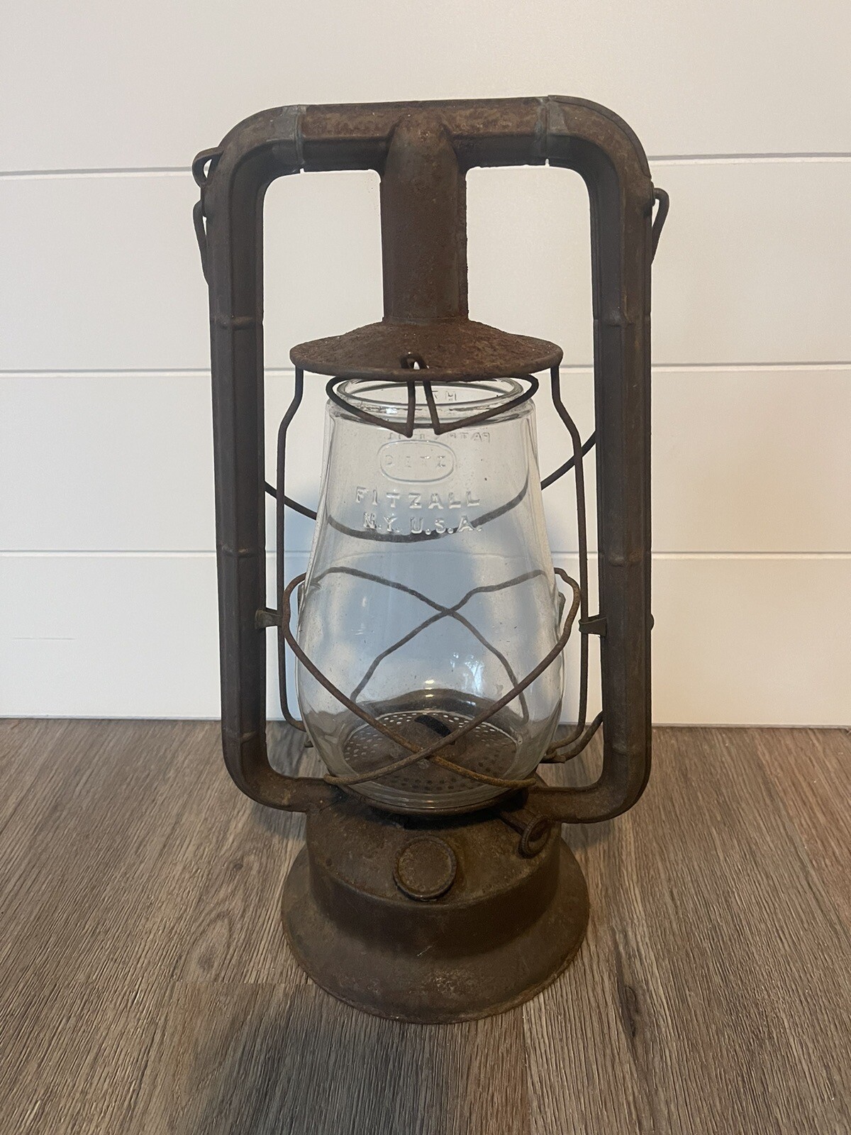 Antique Dietz Hy-Lo New York Fitzall H7 Loc-Nob Metal & Glass Kerosene ...