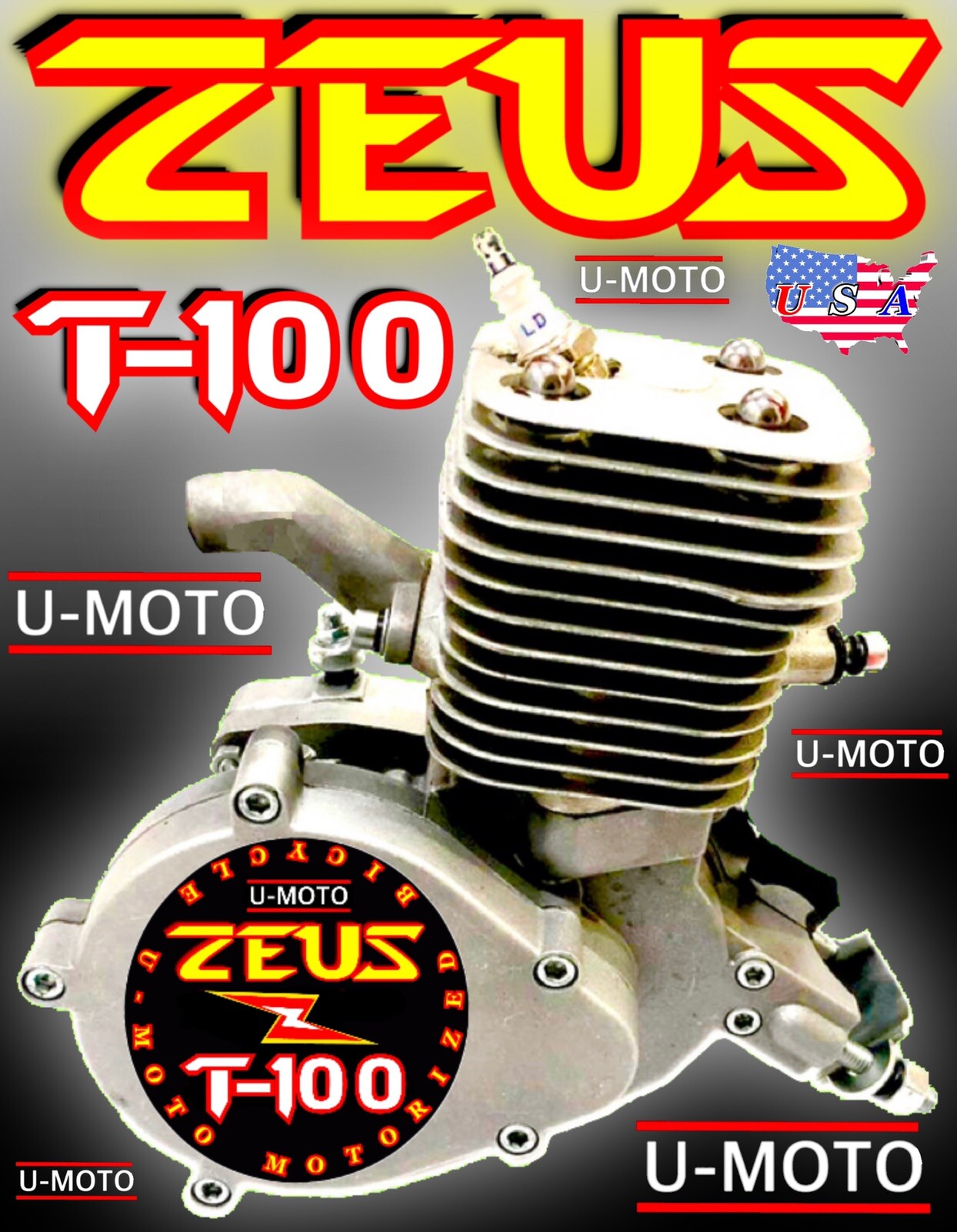 NEW DESIGN 80cc/100cc 2-STROKE MOTORIZED BIKE ENGINE ONLY FOR KITS ...