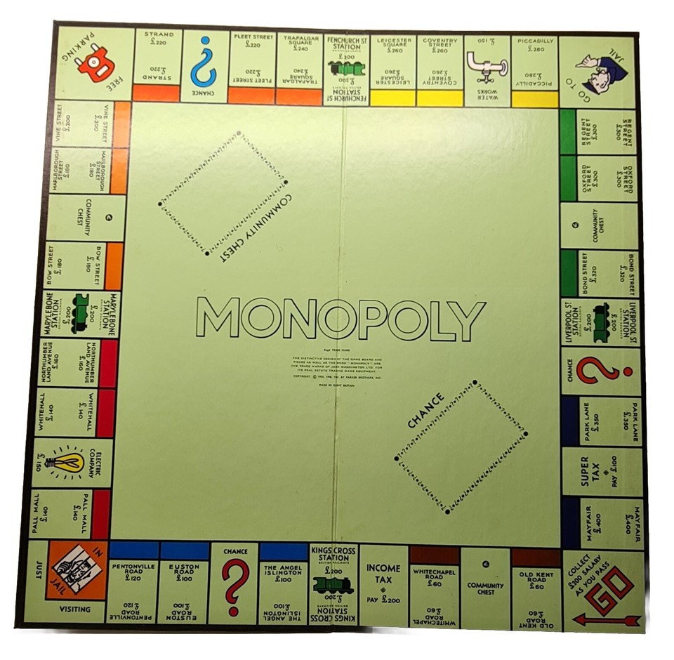 JOHN WADDINGTON Monopoly Property Trading Board Game Vintage 1970s ...