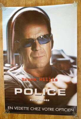 BRUCE WILLIS POLICE SUNGLASSES original LARGE 6x4 ft BUS SHELTER poster ...