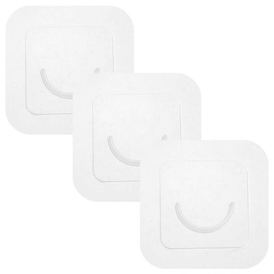 3 Pcs Shower Curtain Rod Holder Brackets Transparent ABS Adhesive Rod ...