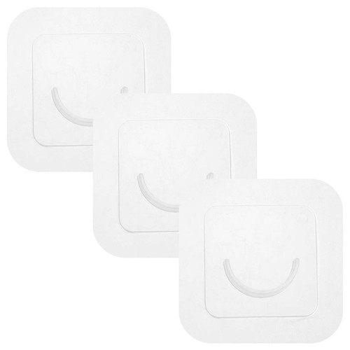 3 Pcs Shower Curtain Rod Holder Brackets Transparent ABS Adhesive Rod ...