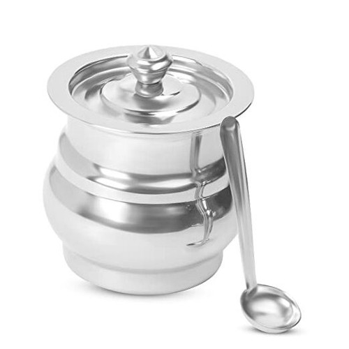 and Copper Coated Ghee Pot with Spoon | Ghee Container for Stainless ...