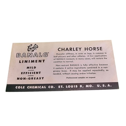Cole's Banalg Liniment Advertising Ink Blotter St. Louis MO | eBay