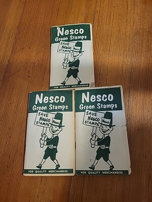 Lot Nesco Green Stamp Booklets New England Trading Stamps Vintage Full ...