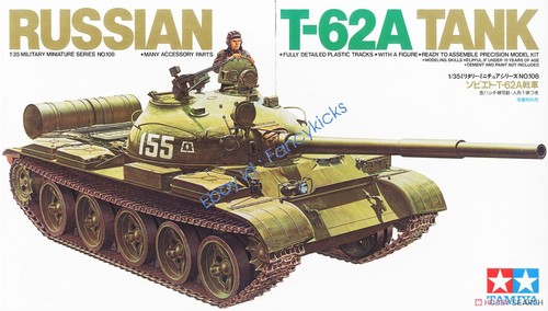 Tamiya 35108 1/35 Russian Main Battle Tank T-62A Military Model Kit | eBay