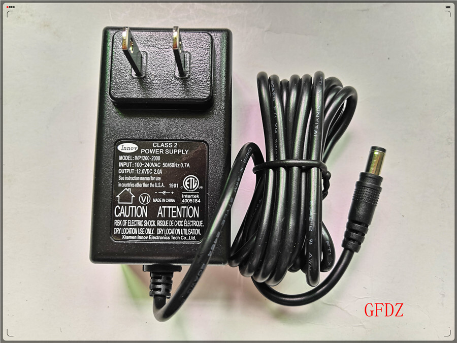 Innov Class 2 Power Supply Model IVP1200-2000M 12V DC 2.0A AC Adapter ...