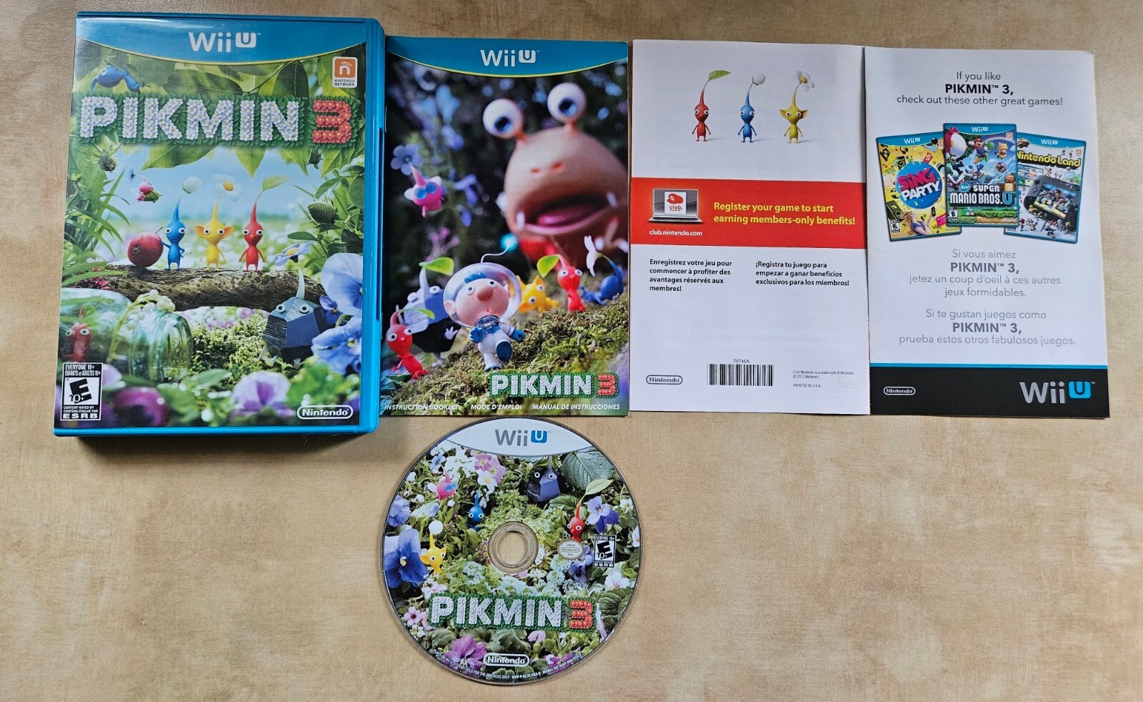 Pikmin 3 Nintendo Wii U COMPLETE Game+Case+Inserts Untested 45496904258 ...