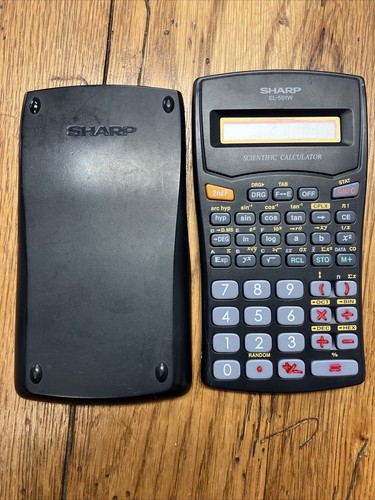 Sharp EL-501W Scientific Calculator with Cover Tested Works Black | eBay