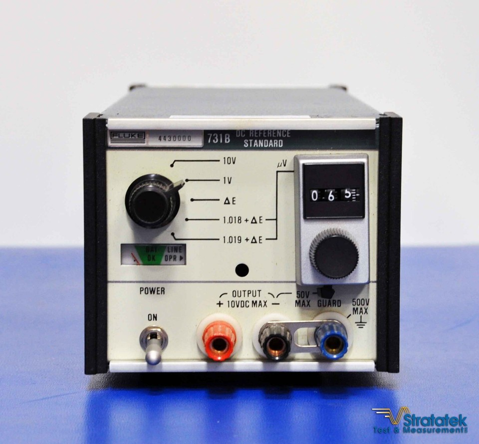 Fluke 731B DC Voltage Reference Standard 10V DC Calibration NIST ...