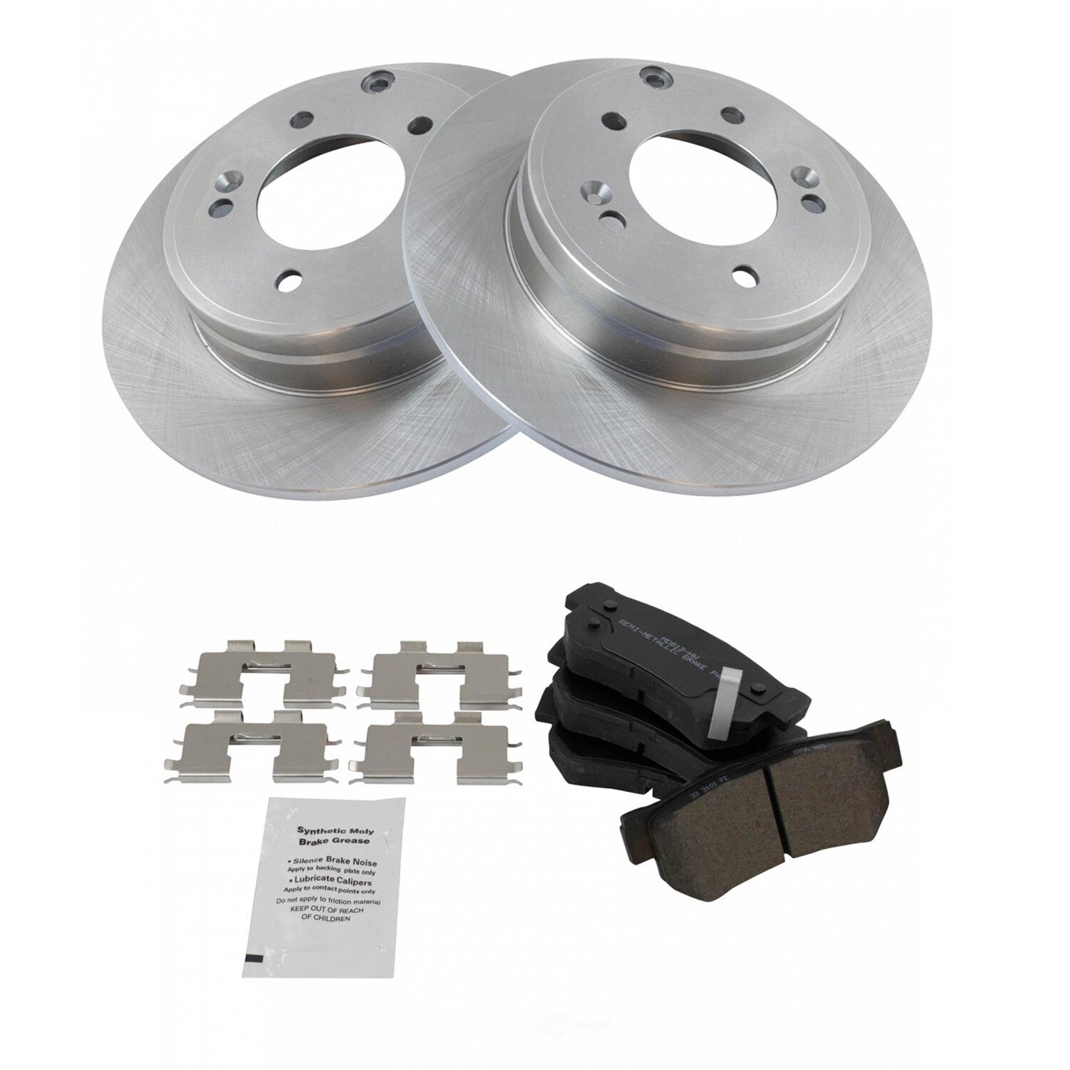 Disc Brake Kit-Semi-Metallic 3 Piece Brake Pad and Rotor Kit TRQ ...