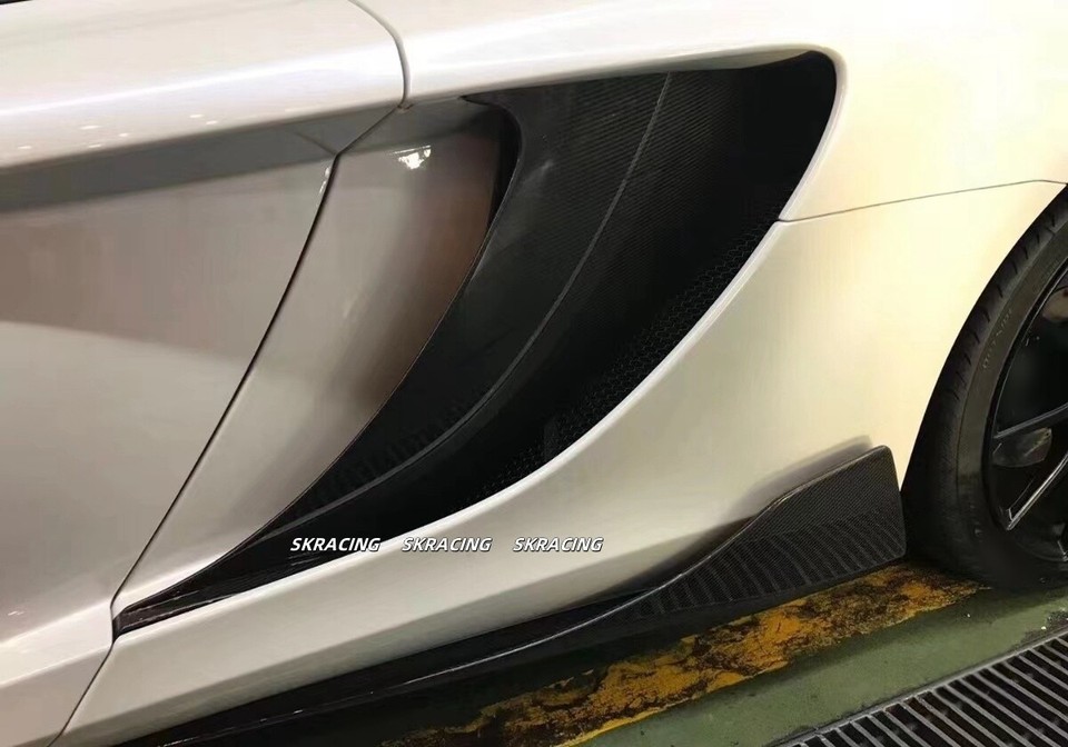 Real Carbon Fiber Side Skirts Side Step Cover Lip Parts For McLaren MP4 ...
