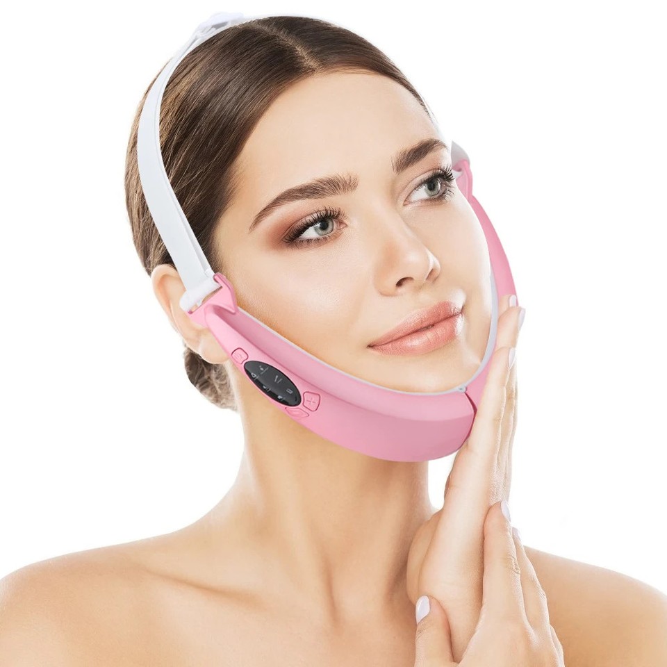 V Shape Lift Belt Facial Lifting Massager Face Vibration Massage Skin ...