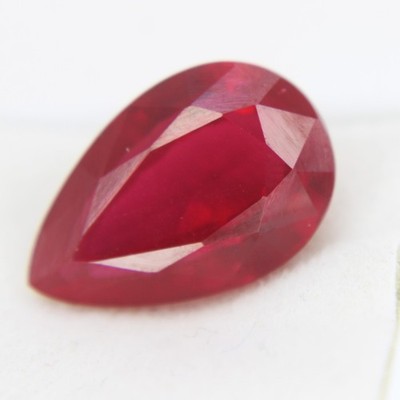 12.25 Ct Natural Ruby Red Eye Clear Pear Shape Certified Loose ...
