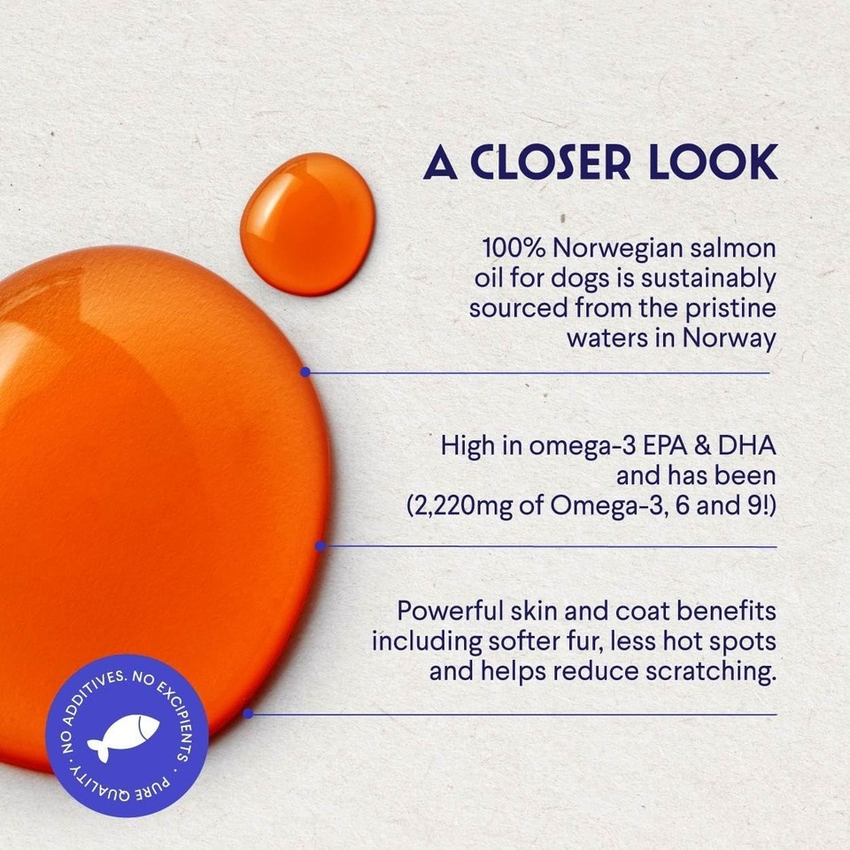 Oil for Dogs – Pure Norwegian Oil High in Omega 3 EPA & DHA -Powerful ...