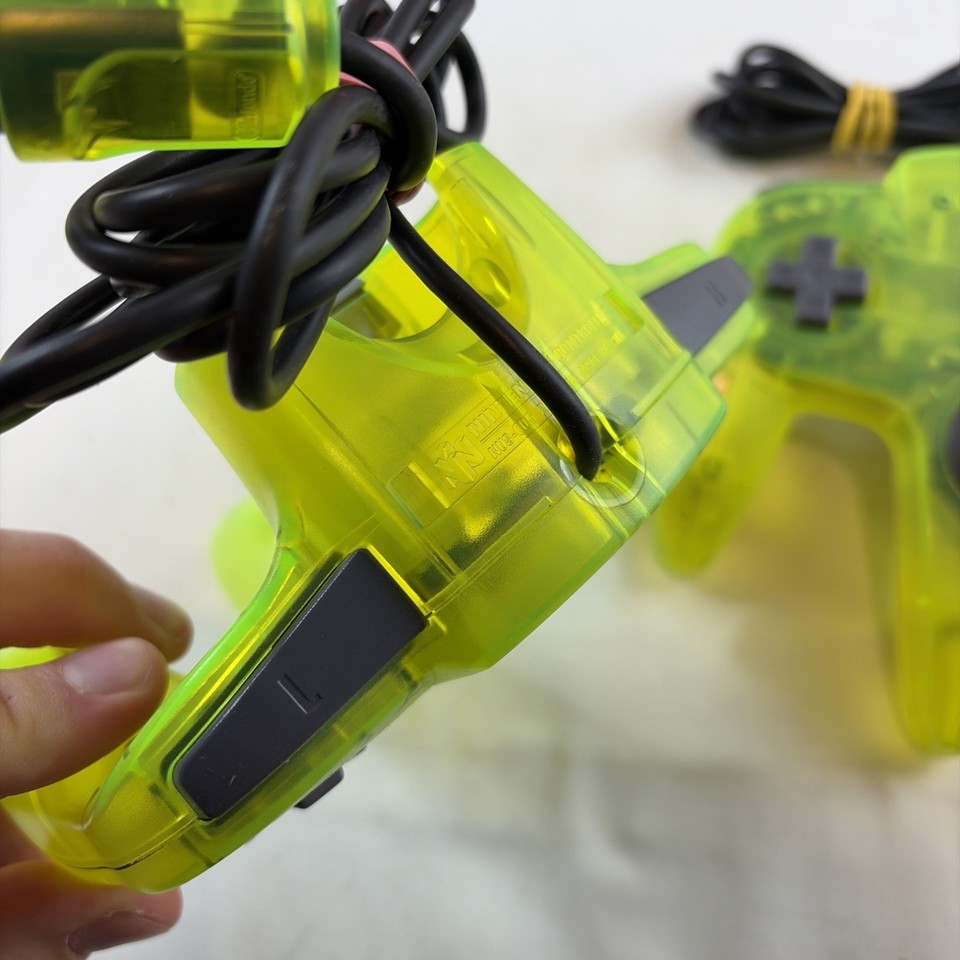 x2 Nintendo 64 N64 Original Controller - Extreme Green Neon - OEM ...