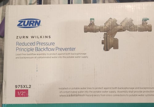 ZURN Wilkins 12-975XL2 1/2” Reduced Pressure Principle Backflow ...