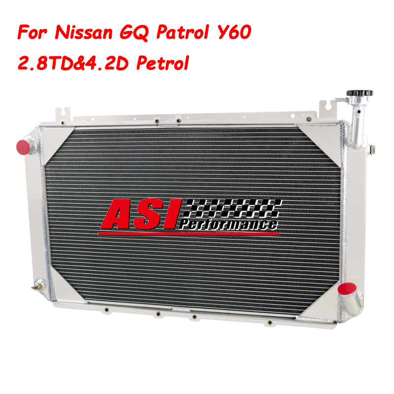 3 ROW Radiator Aluminum For Nissan Patrol GQ Y60 Petrol 4.2 TB42E TB42S ...
