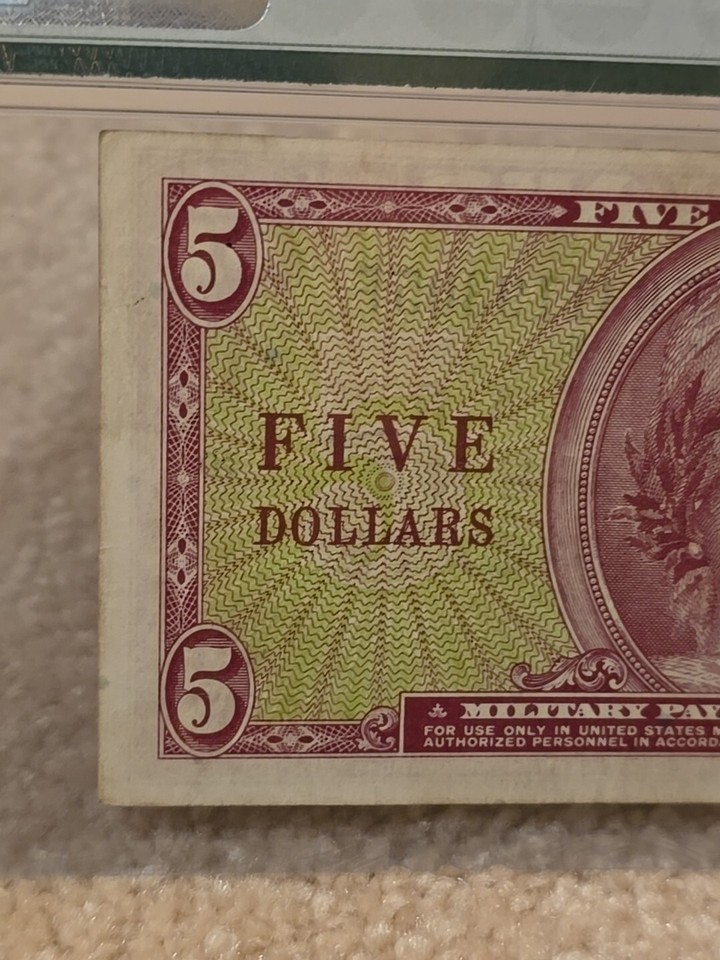 Series 541 $5 MPC PMG 35 EPQ VF USA Military Payment Certificate pp 40 ...