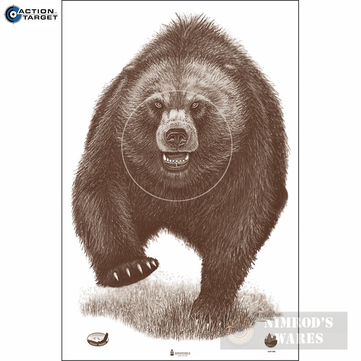 Action Target AK State Parks BEAR TARGET 23"x35" 100-pk ASP-BB-100 FAST ...