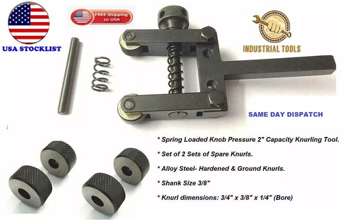 Spring Loaded Clamp Type Knurling Tool 2" Capacity for Lathes+4 Spare ...
