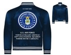 POPE AIR FORCE BASE*FAYETTEVILLE-NC*USAF*EMBROIDERED SATIN JACKET(BACK ...