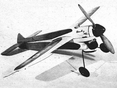 Classy C/L Speed Model 17" Wingspan RC Model Airplane Printed Plans ...