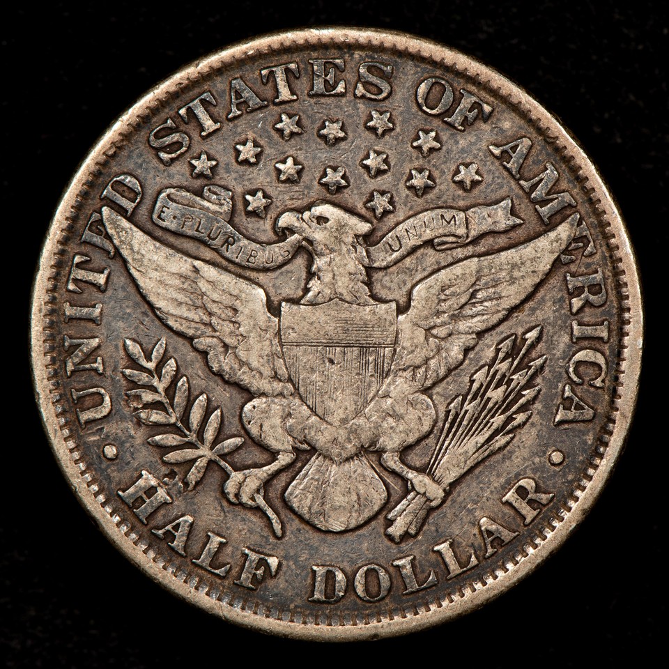 1900 50c Barber Silver Half Dollar - Deep Patina - VF/XF - SKU-Y6091 | eBay