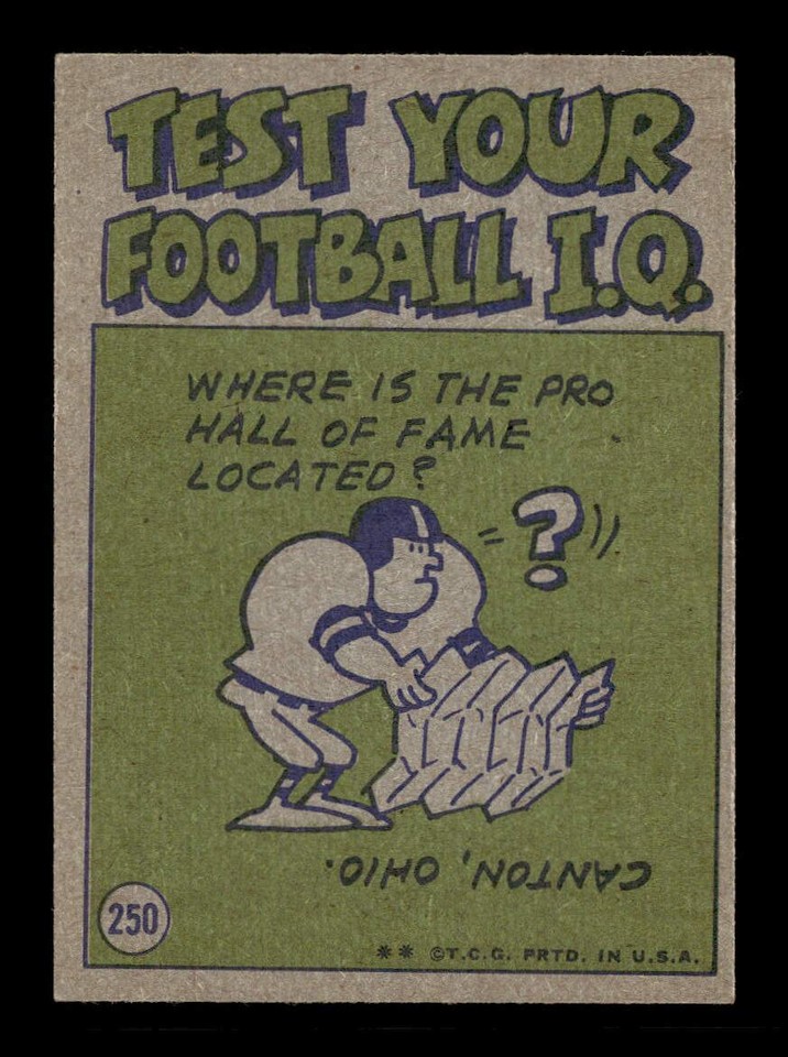 1972 Topps #250 Mel Farr Pro Action Detroit Lions VG-EX+ Football Card ...