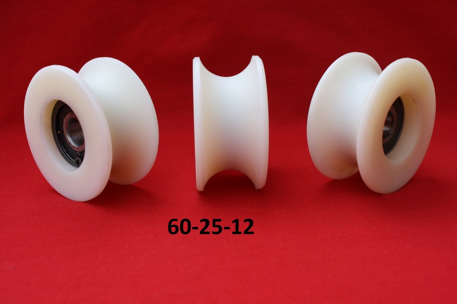 60mm Nylon Pulley Wheel with Ball Bearings Various Size Precisely ...