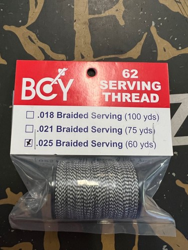 BCY #62 .025" Braided Serving Thread for Archery Bow Strings White ...