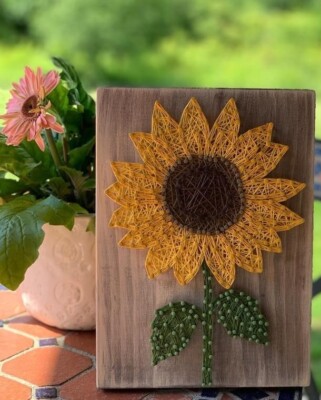 Faynore Sun Flower String Art Kit DIY Craft Kit Includes All Supplies ...