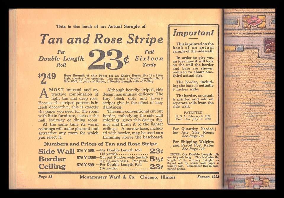 Early Wall Paper Sample Book from MONTGOMERY WARD & CO [AS/IS] | eBay