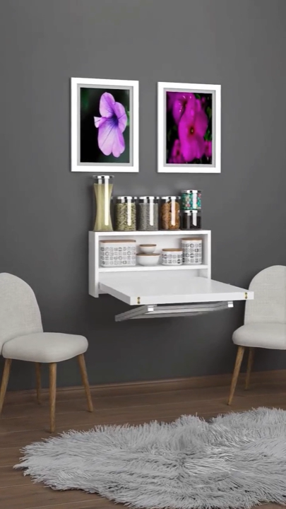 Murphy Folding Table Space Saving Wall Mounted Foldable Dining Kitchen ...