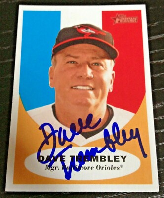 Dave Trembley - 2010 Topps Heritage Signed Autograph Auto Card #131 ...