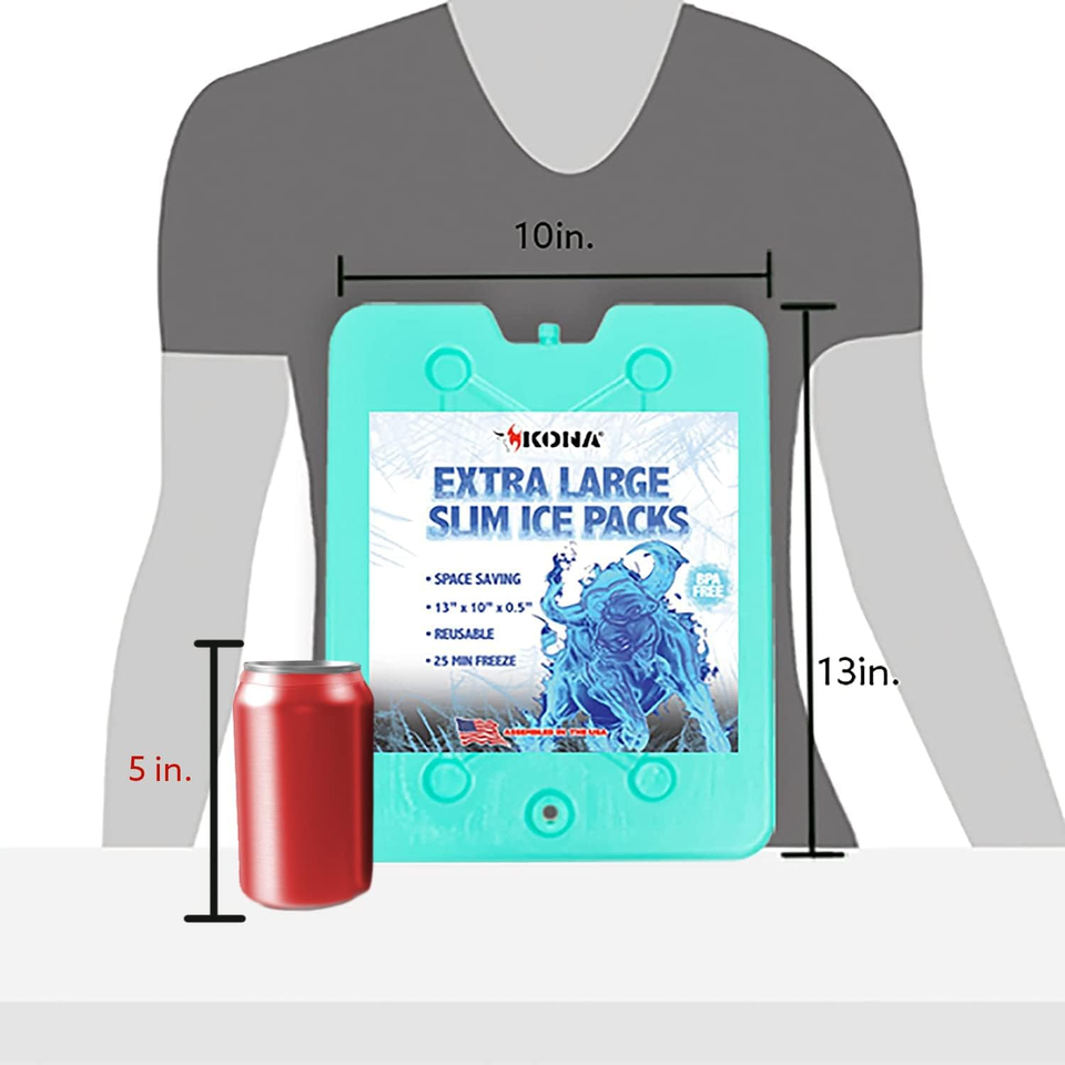 Ice Pack Bundle - Extra Large Slim Ice Packs (Set of 2) & Small Blue 2 ...