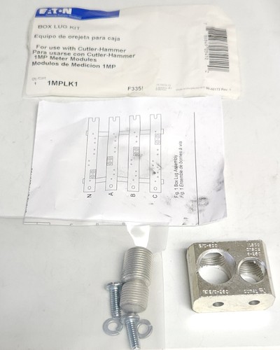 EATON CUTLER HAMMER 1MPLK1 Box Lug Kit for 1MP Meter Module Enclosure ...