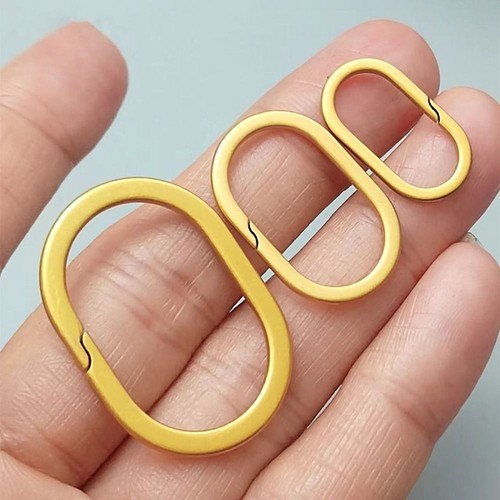 Titanium Alloy Oval Key Rings Super Lightweight Pendant Male Creativity Gift | eBay