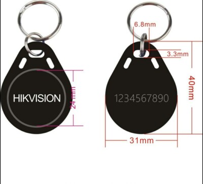 10 x Hikvision IC-S50 Proximity Fobs Tag Keyfobs for Hikvision Video ...