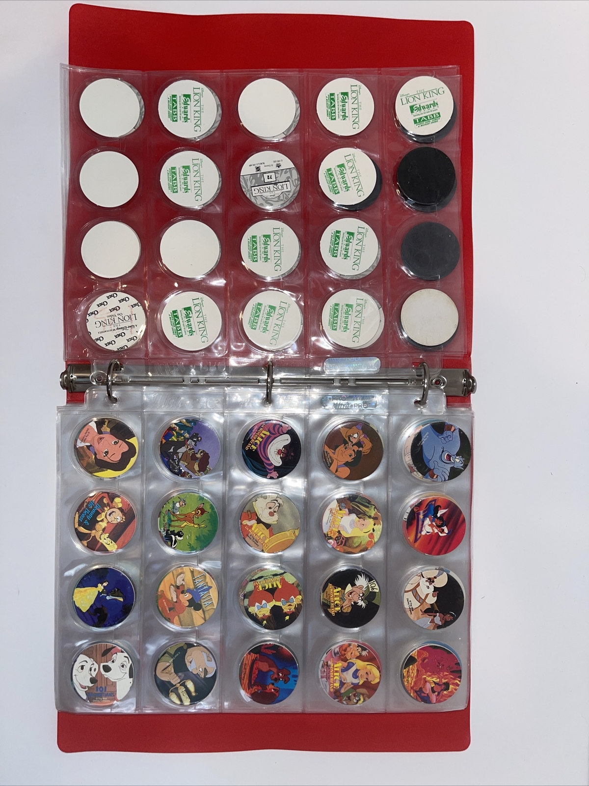 POG Milk Cap Collection Vintage Walt Disney Movie Lot Sell Binder Kept ...
