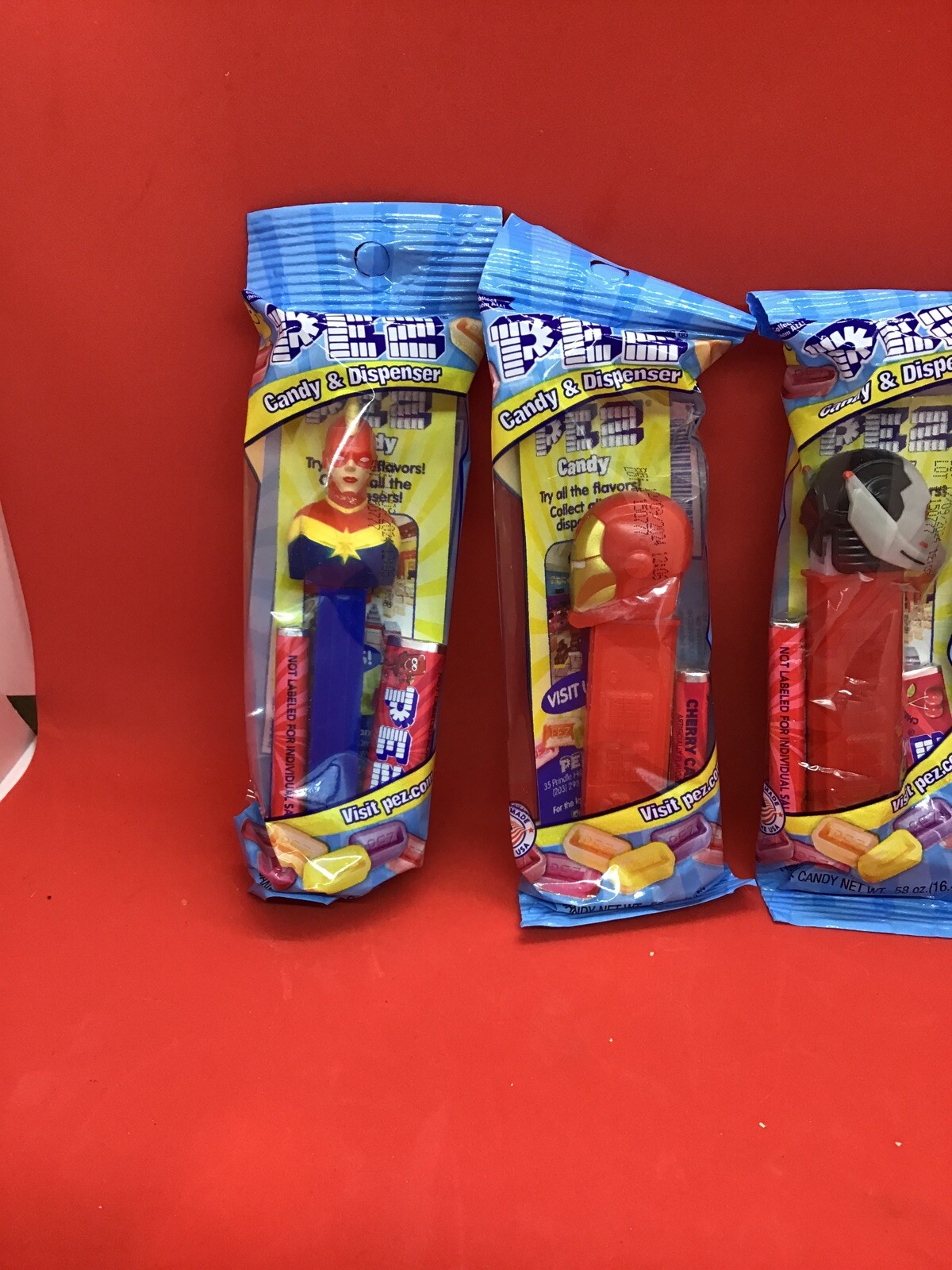 MARVEL COMICS AVENGERS ENDGAME PEZ DISPENSER LOT Of 4 ANTMAN BLACK ...
