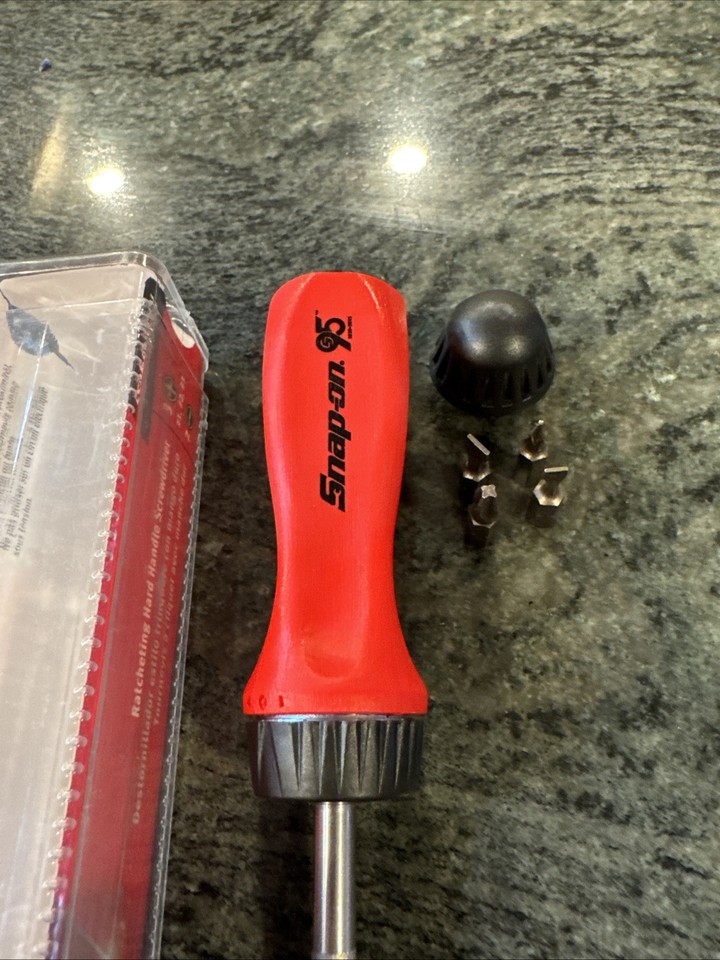 Snap On ssdmr4brxcv 95th anniversary red ratcheting screwdriver with 5 ...