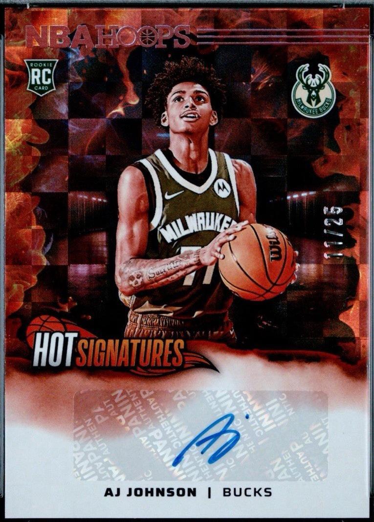 2024-25 Panini Nba Hoops - Hot Signatures Rookies AJ Johnson #HSR-AJJ ...